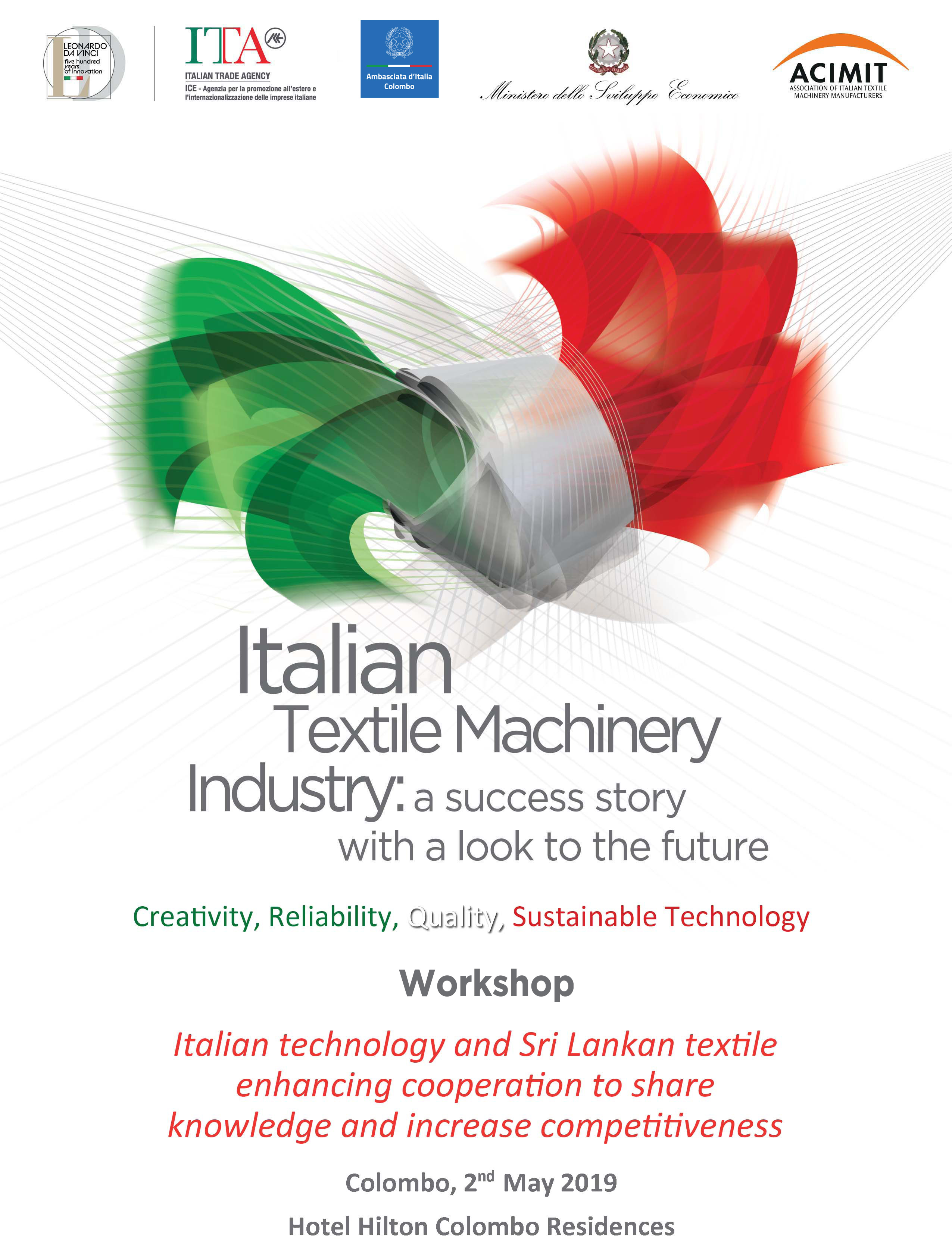 ITALIAN TEXTILE MACHINERY EVENT IN SRI LANKA (1-3 MAY 2019) | Italian ...